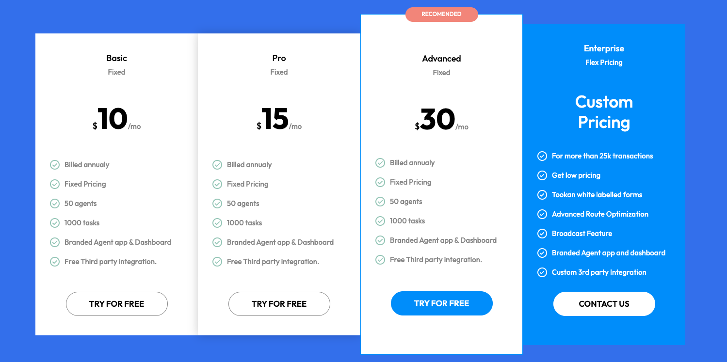 4 Tier Pricing Table | Free Webflow Component
